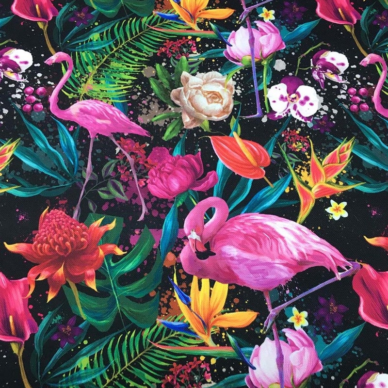 Flamingo Fabric - Etsy
