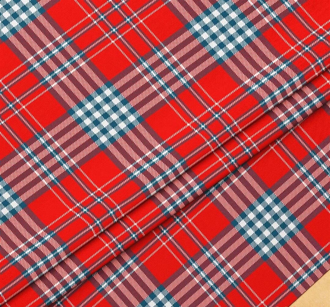 Stylish Red Blue Plaid Upholstery Fabric Tartan Plaid Fabric - Etsy