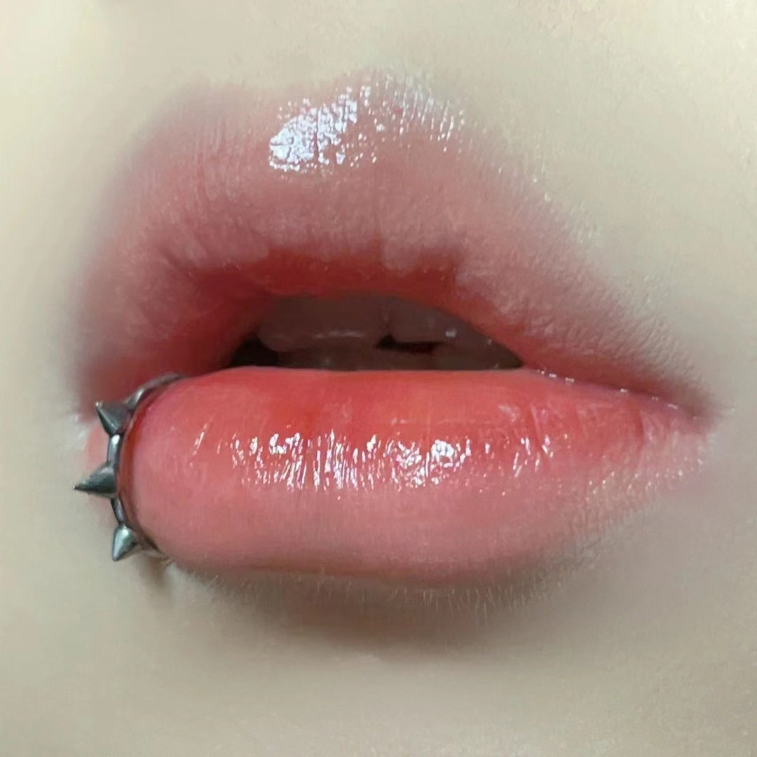 Punk Rivet Stud Lip Piercings, Rivet Tongue Ring, Devil Tooth Lip ...