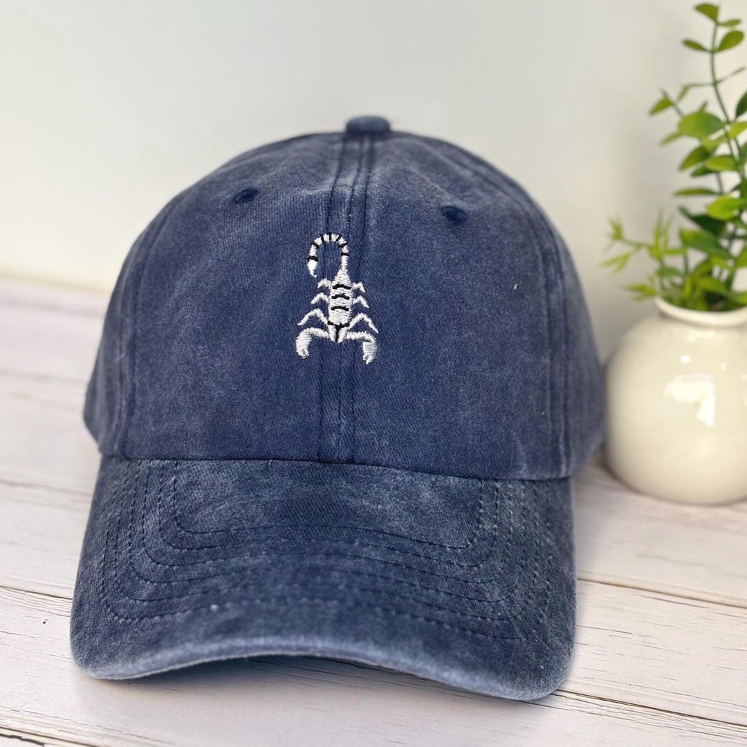 Embroidered Scorpion Dad Hats, Minimalist Scorpion Baseball Hats, Funny ...