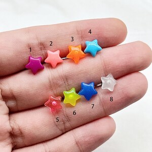 Pentagram Tongue Nail, Colorful Star Tongue Nail, Luminous Star Body ...