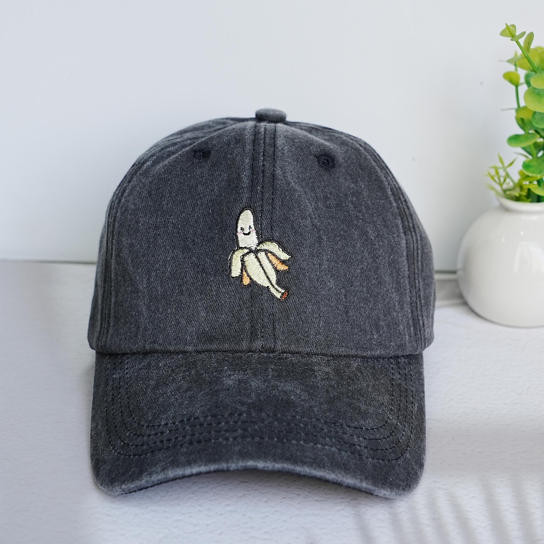 Peeled Banana Embroidered Hat, Bananas Lover Party Hats, Adult Sizes ...