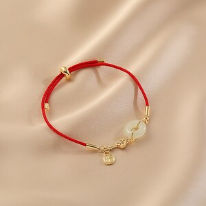 Red String Bracelet Wada Jade Ring Bracelet Red Lucky Wish - Etsy