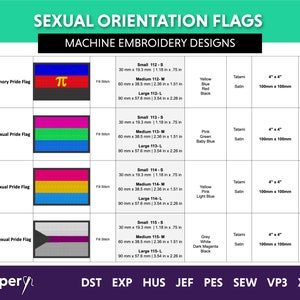 LGBTQ+ Pride Flags Machine Embroidery Designs (digital Product) - Etsy ...