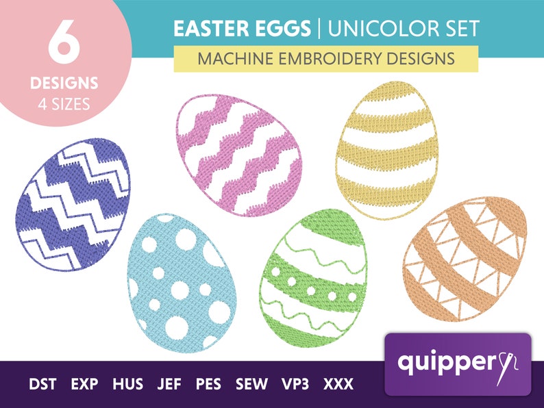 Happy Easter Egg Embroidery Machine Design Easter Egg Applique 4x4 Hoop Easter Machine ...