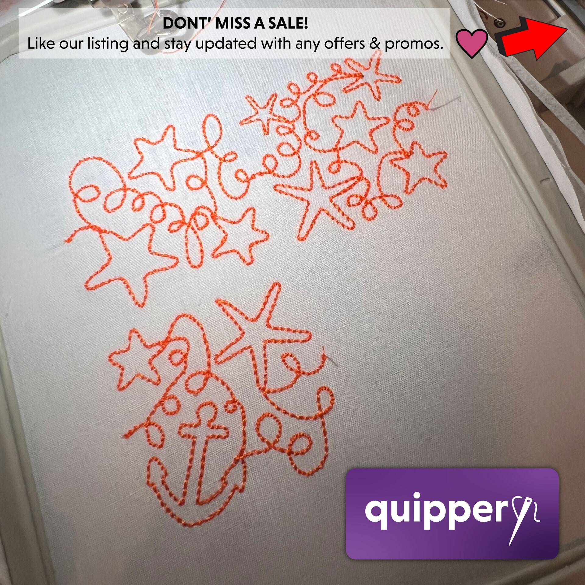 Ocean Theme Embroidery Designs, Edge-to-edge Starfish Embroidery, Boho ...