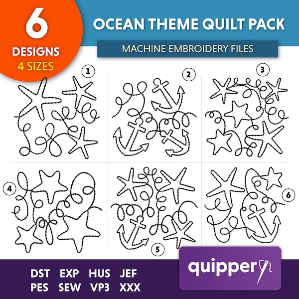 Edge to Edge Quilting Design for Embroidery Machine - Etsy