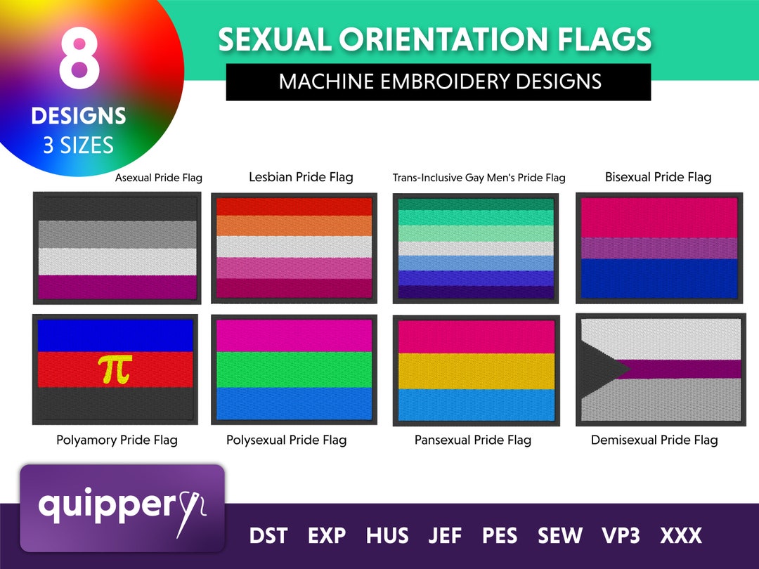 Sexual Orientation Flags Machine Embroidery Designs Lesbian - Etsy