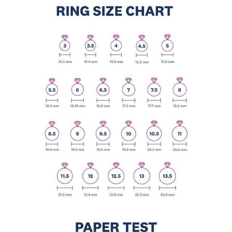 International Ring Size Conversion Chart - Etsy