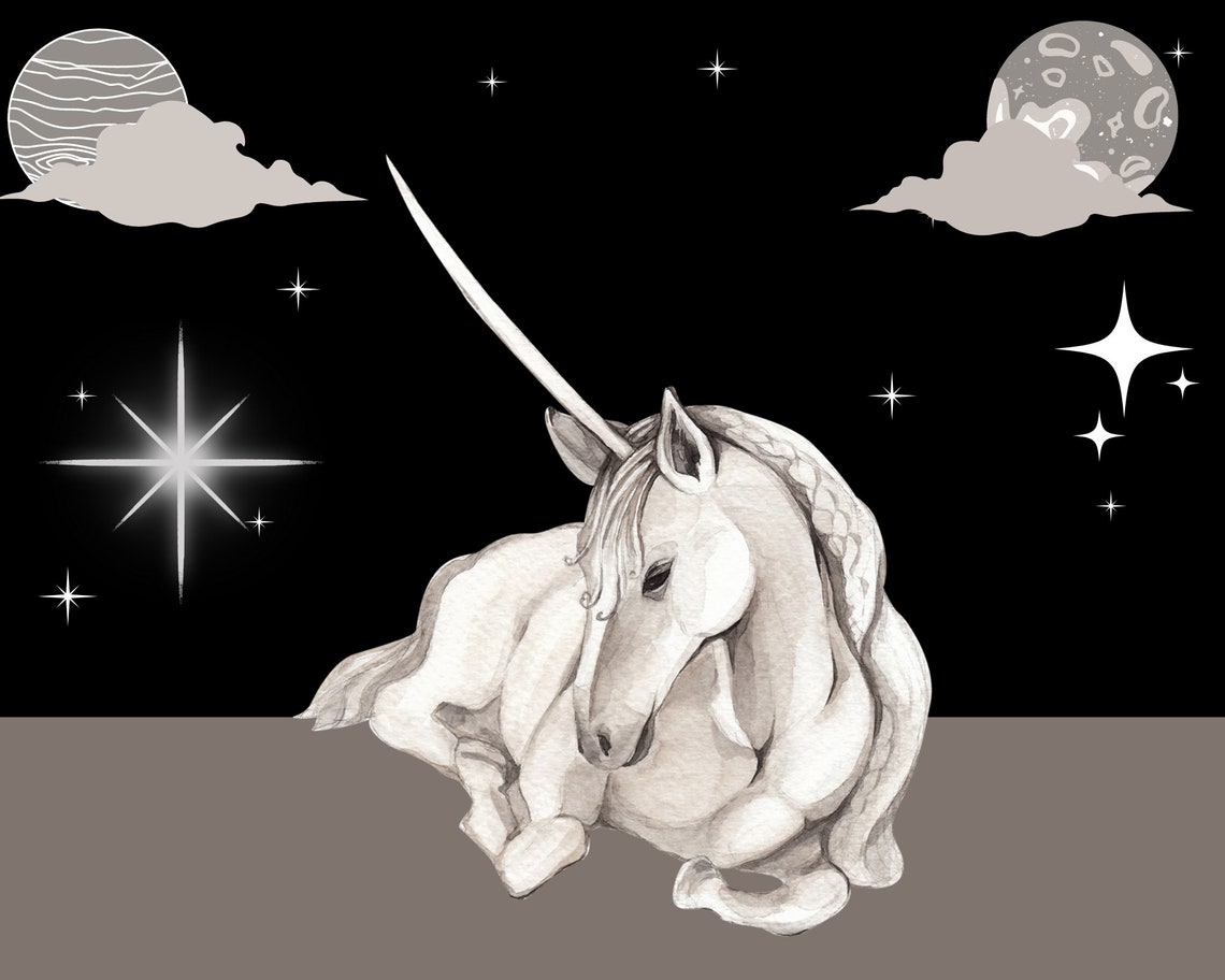 Boho Unicorn Wall Artliving Room Wall Art Unicorn Printable Wall Art ...