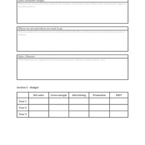 New Product Brief Template|product Brief Planner|product Design Brief ...