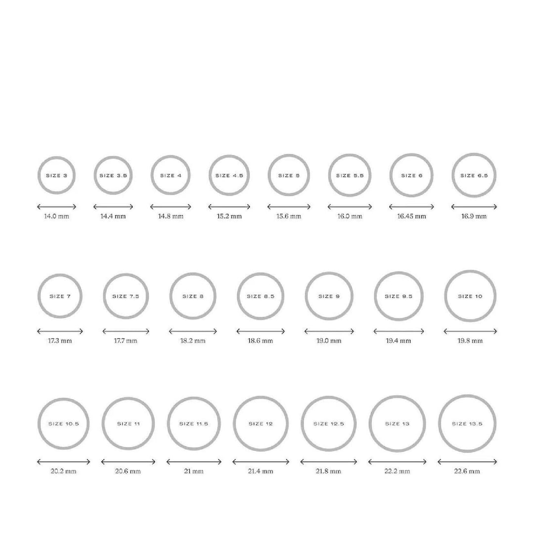 Printable Ring Size Chart: International Ring Sizer (instant Download ...