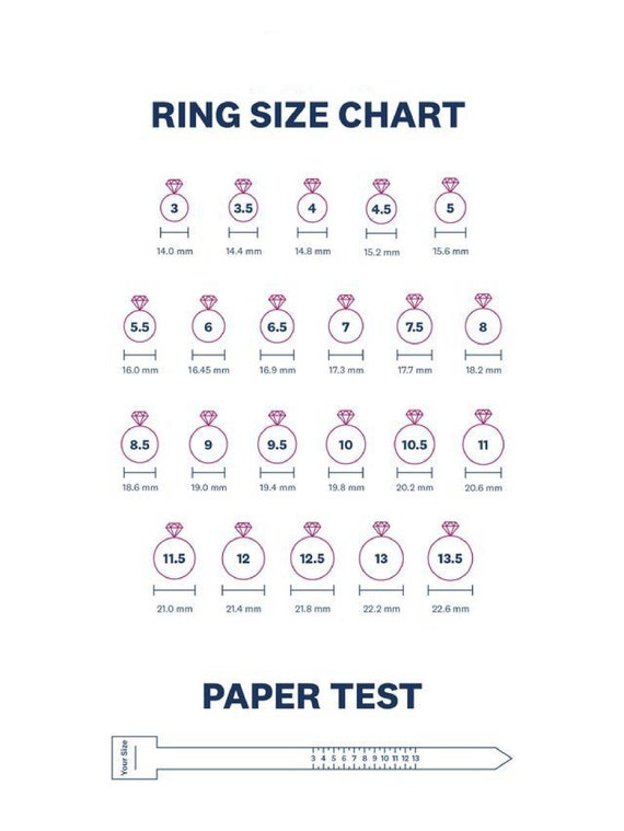 Printable Ring Sizer Ring Size Finder Ring Size Measuring Etsy Australia