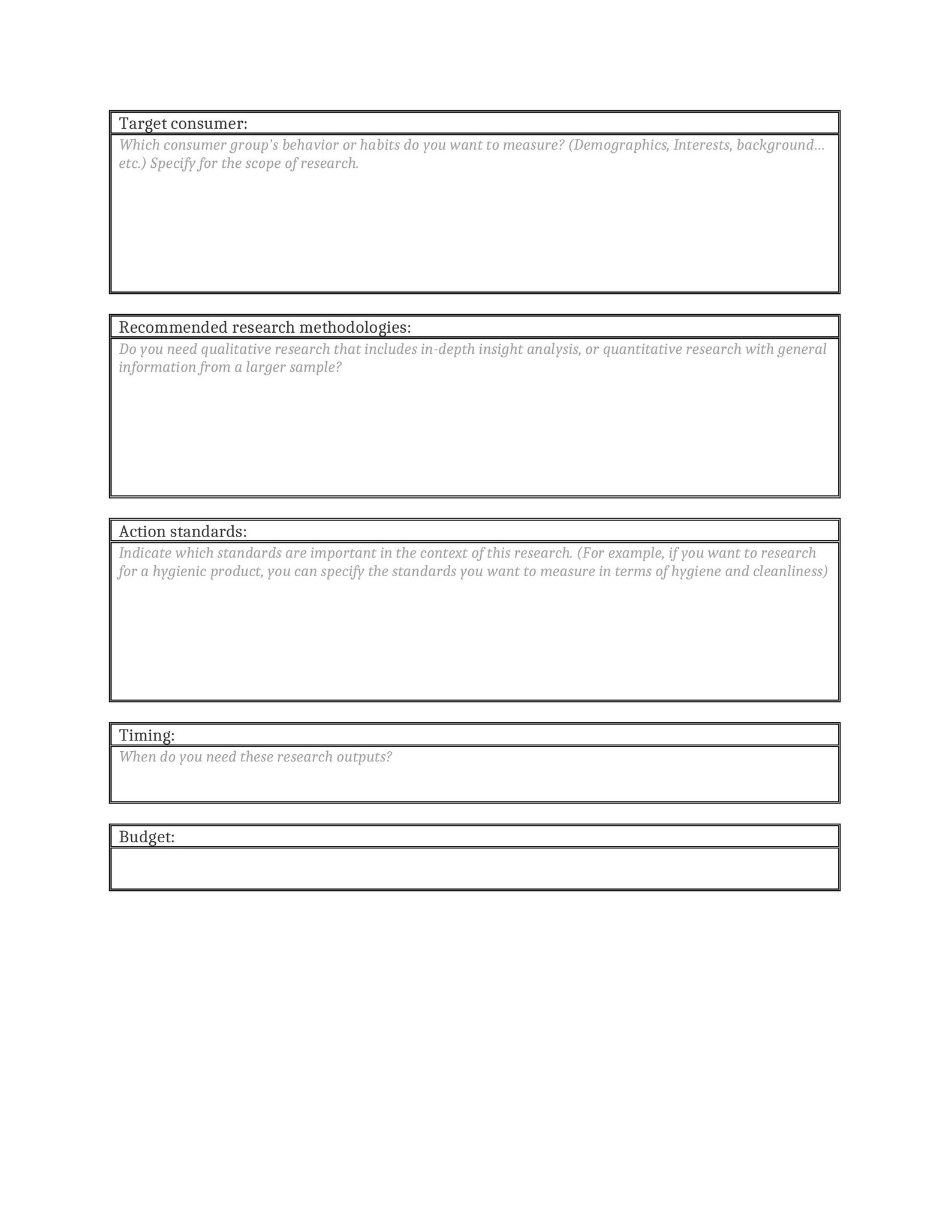 Market Research Brief Template| Market Research Planner| Market Design ...