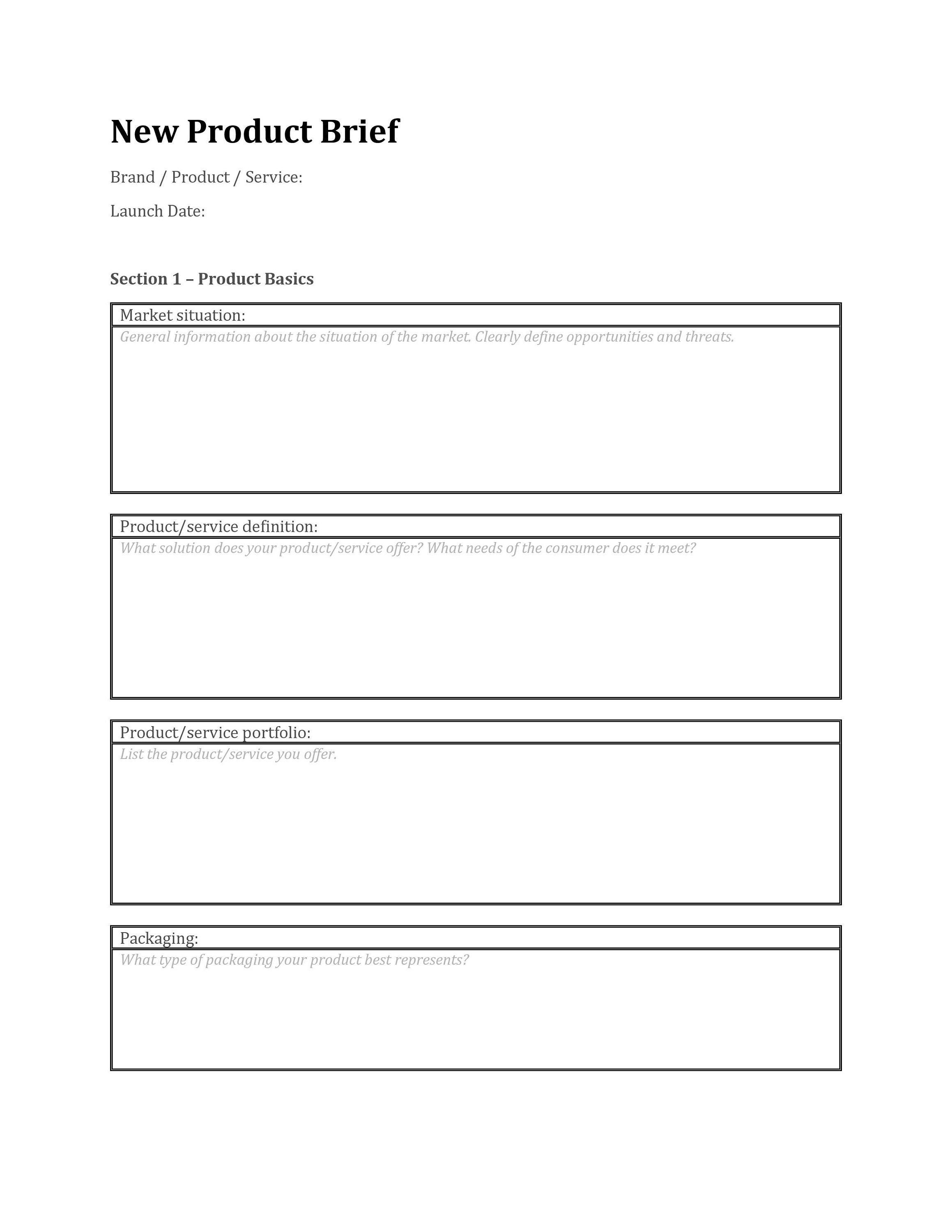 New Product Brief Template Product Brief Planner Product Design Brief ... New Product Brief Template Product Brief Planner Product Design Brief ...
