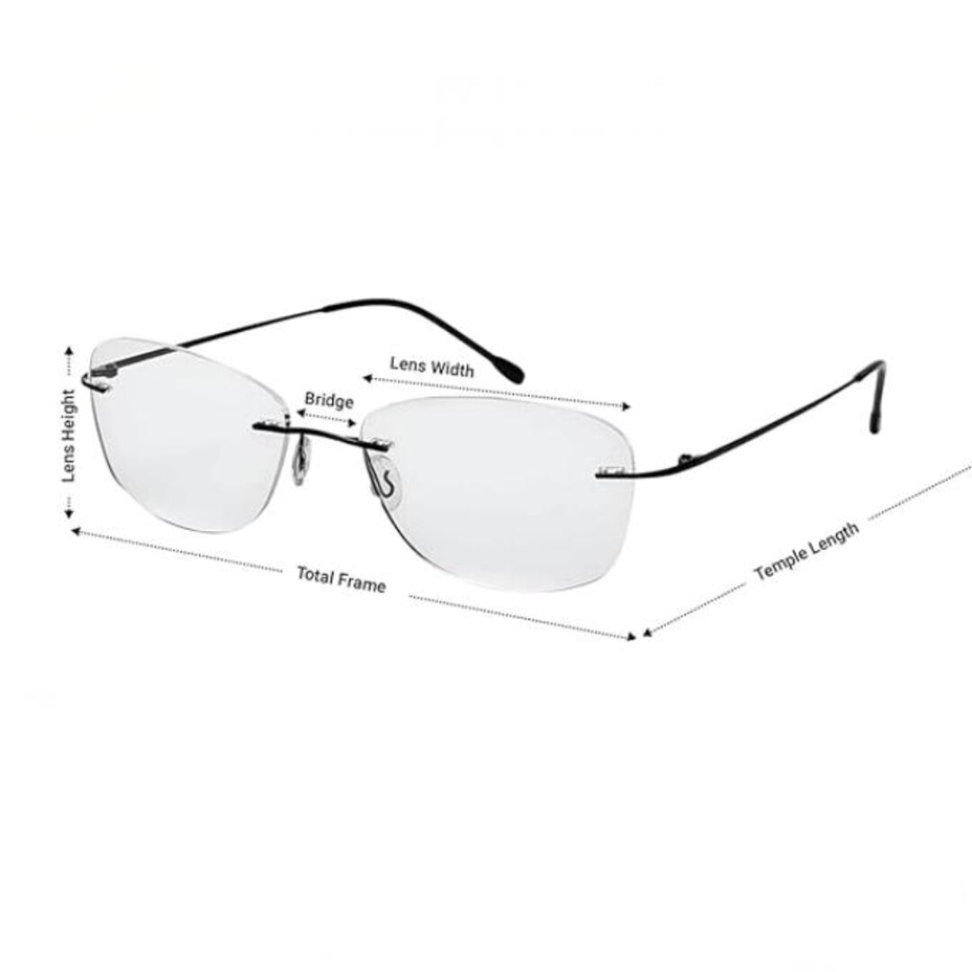 Eyeglass & Sunglass Sizer Chart: Frame, Lens, Temple Guide (instant ...