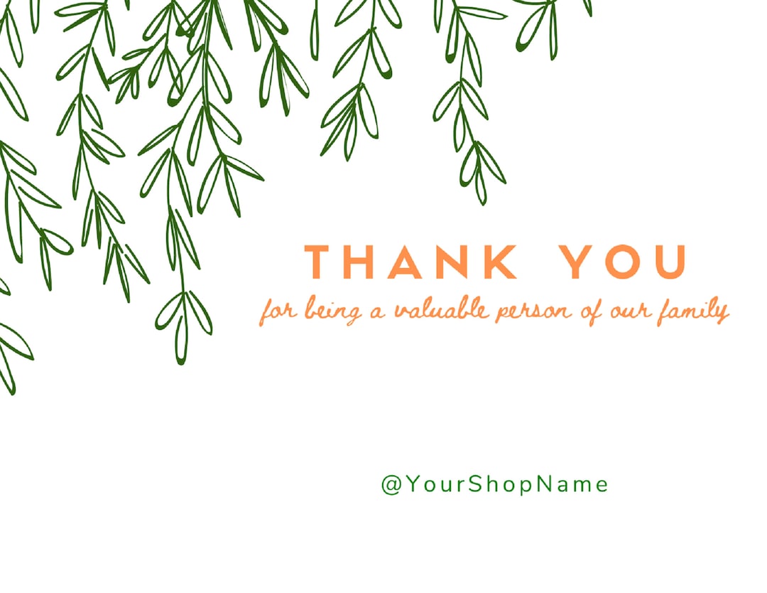 Poshmark Thank You Card Template,thank You Card, Etsy Thank You Note ...