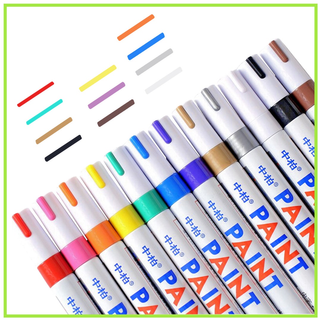 Paint Marker Pens for Tyres Craft Fabric Any Surface - Oil Based Bullet ...