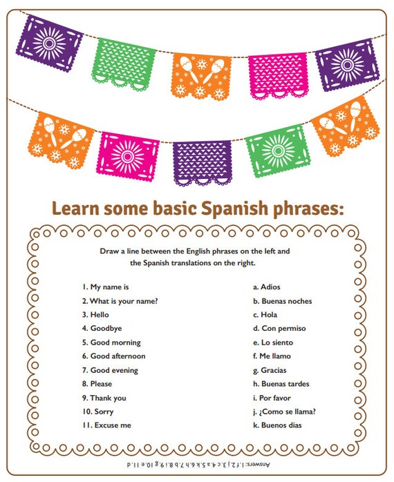 Spanish Phrases For Kids