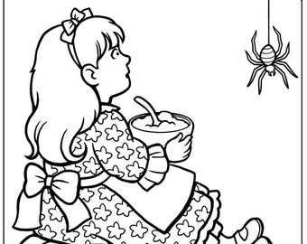Little Miss Muffet Coloring Pages