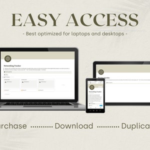 Notion Networking Tracker // Notion Template // Networking Planner // Notion Template Business ...