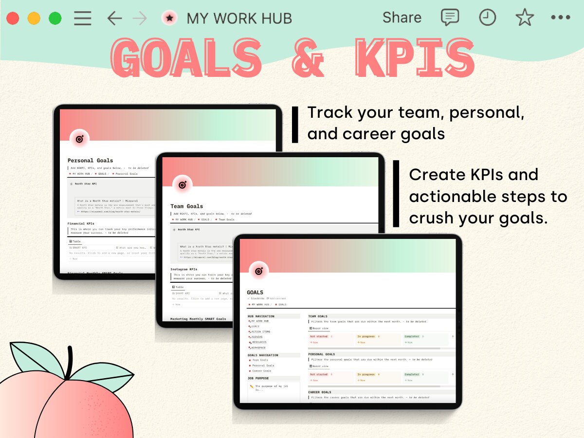 Notion Work Hub // Notion Template // Work Planner - Etsy Canada