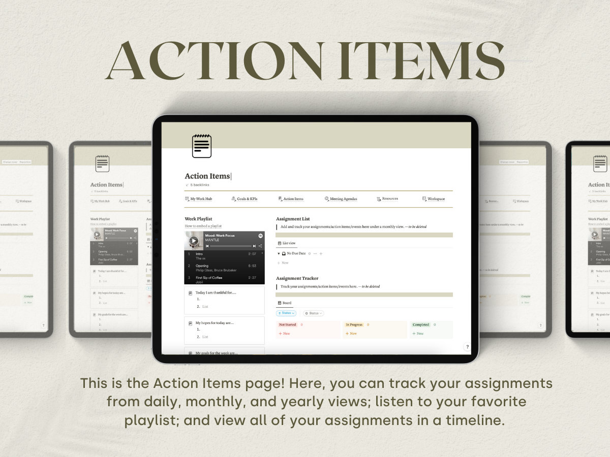 Notion Work Hub // Notion Template // Notion Work Planner - Etsy