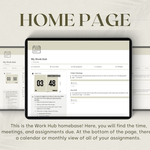 Notion Work Hub // Notion Template // Notion Work Planner - Etsy