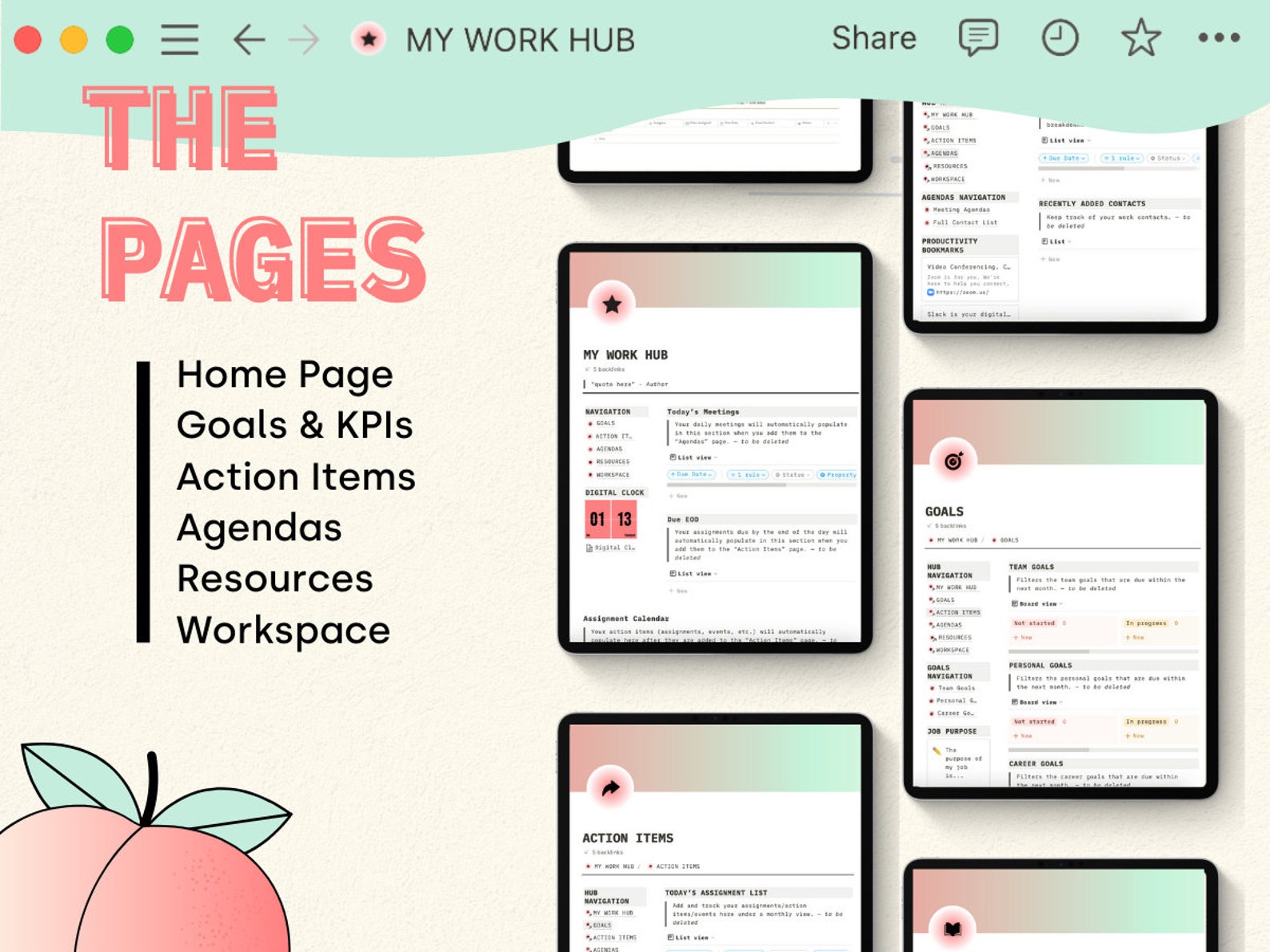 Notion Work Hub // Notion Template // Work Planner - Etsy Canada