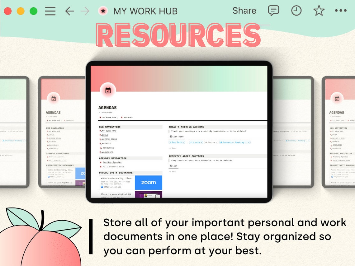 Notion Work Hub // Notion Template // Work Planner - Etsy Canada