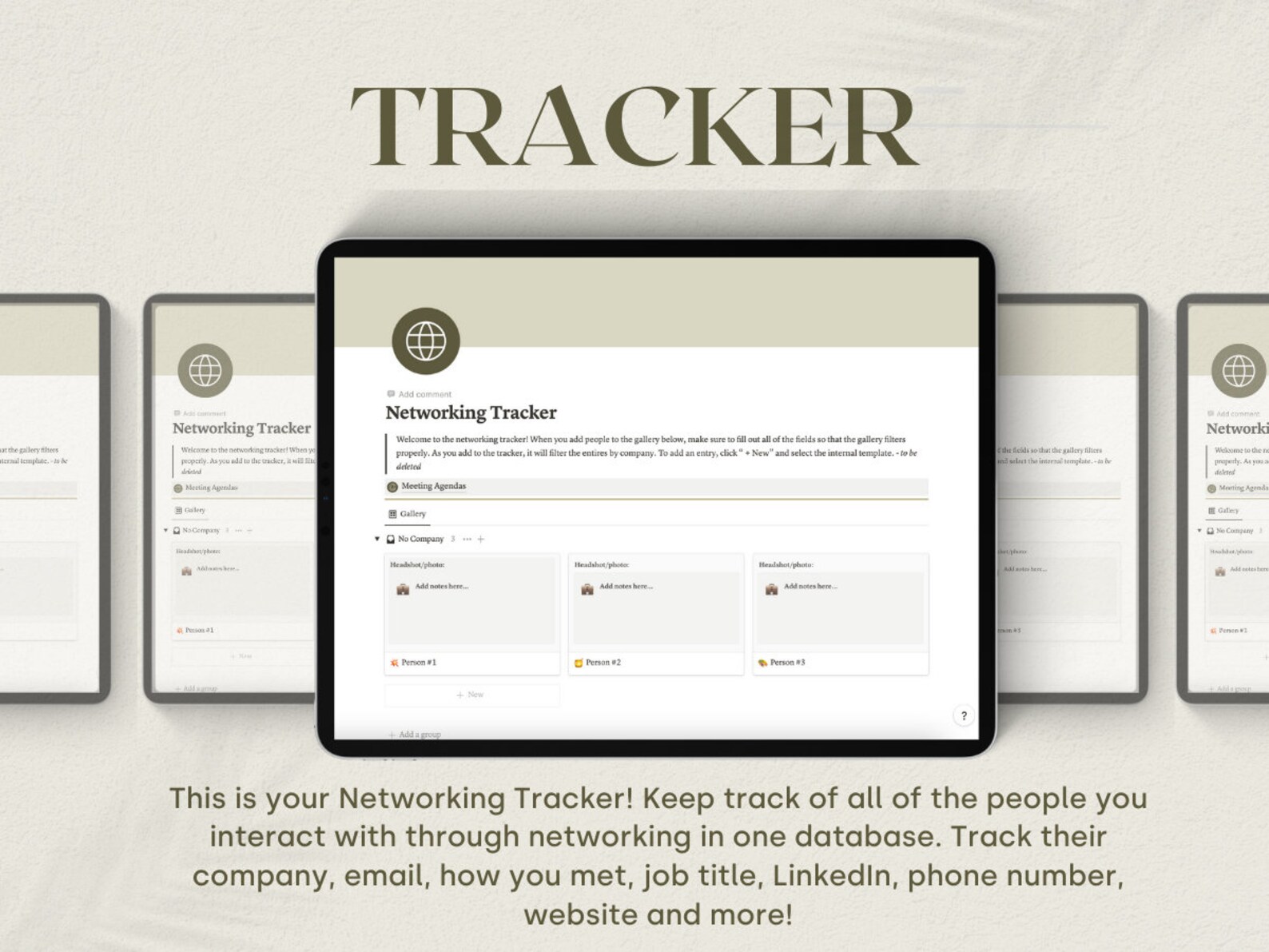 Notion Networking Tracker // Notion Template // Networking Planner // Notion Template Business ...