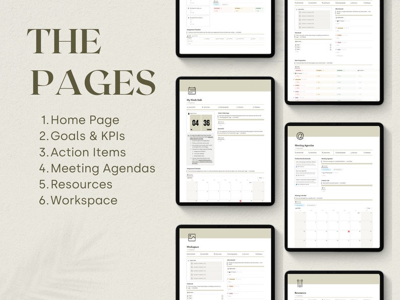 Notion Work Hub // Notion Template // Notion Work Planner - Etsy