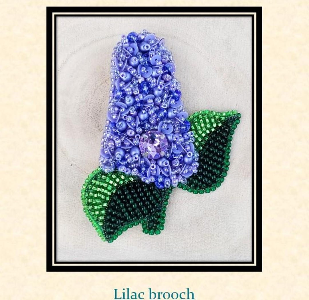 DIY-TUTORIAL Lilac Brooch Beadembroidery Instructions, Pdf Beading ...