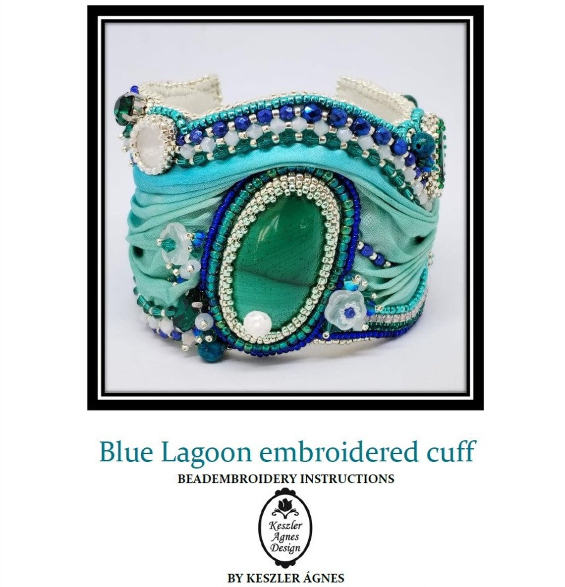 DIY-KIT Blue Lagoon Shibori Cuff KIT, Beadembroidery Supply and ...