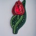 Spring Tulip Embroidered Brooch, Beadembroidery, Beaded Brooch, Tulip ...