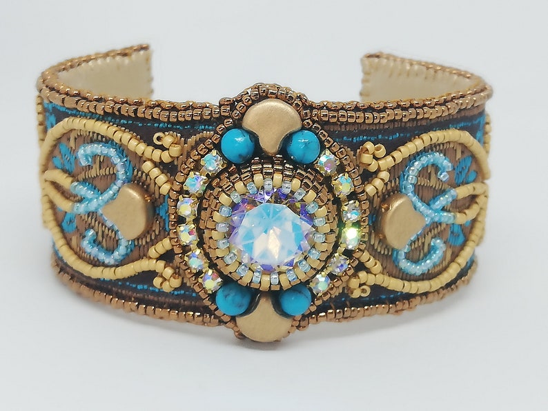 DIY-KIT Beadembroidery KIT, Embroidery Supply, Brocade Beaded Cuff ...