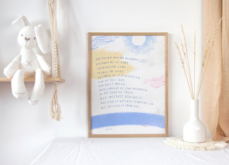 Kid's Prayer Printable, Set of 3 Poster Nursery, Angel of God, the ...