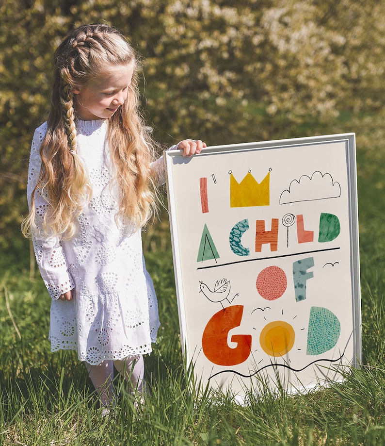 Set of 3 Christian Nursery Wall Art Printable Illustration I - Etsy