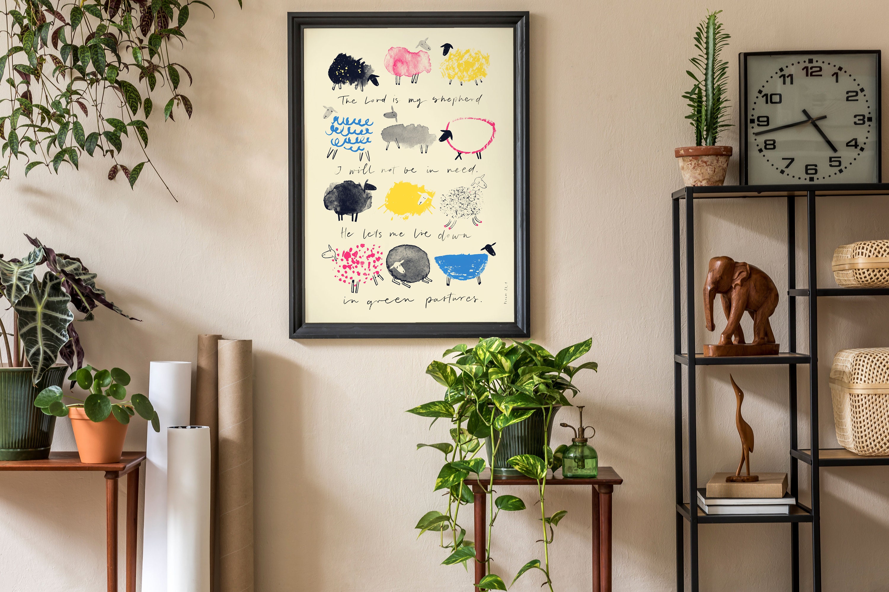 Christian Nursery Wall Art, Colourful Set of 3 Religious Posters, Holy ...