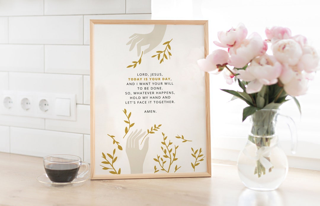 Morning Prayer Printable, Lord Jesus Today is Your Day, INSTANT ...