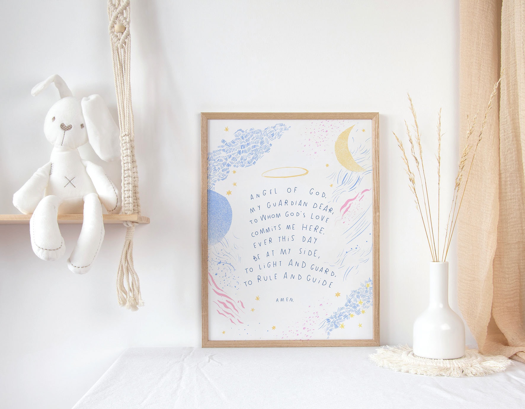 Angel of God Prayer Printable, Guardian Angel to Nursery, INSTANT ...