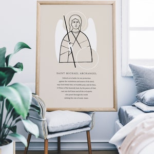 Saint Michael the Archangel Prayer Printable, Catholic Wall Art, St ...