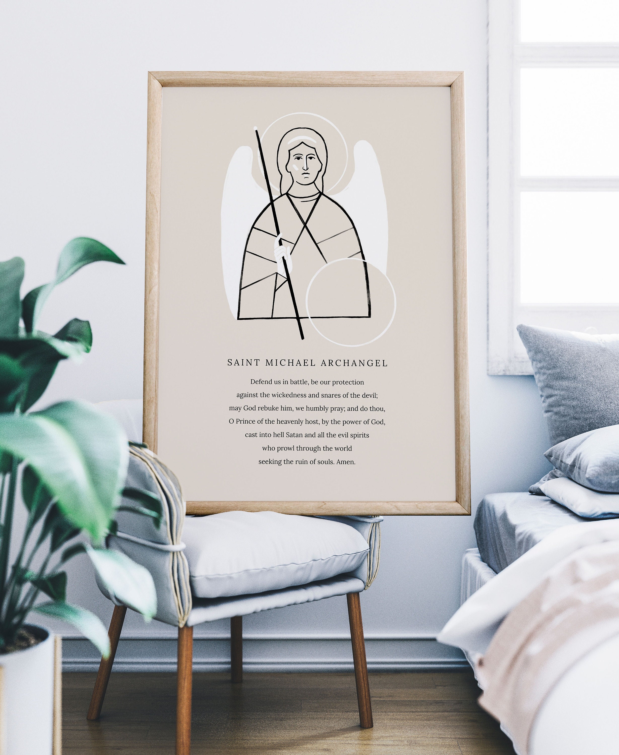 Saint Michael the Archangel Prayer Printable, Catholic Wall Art, St ...