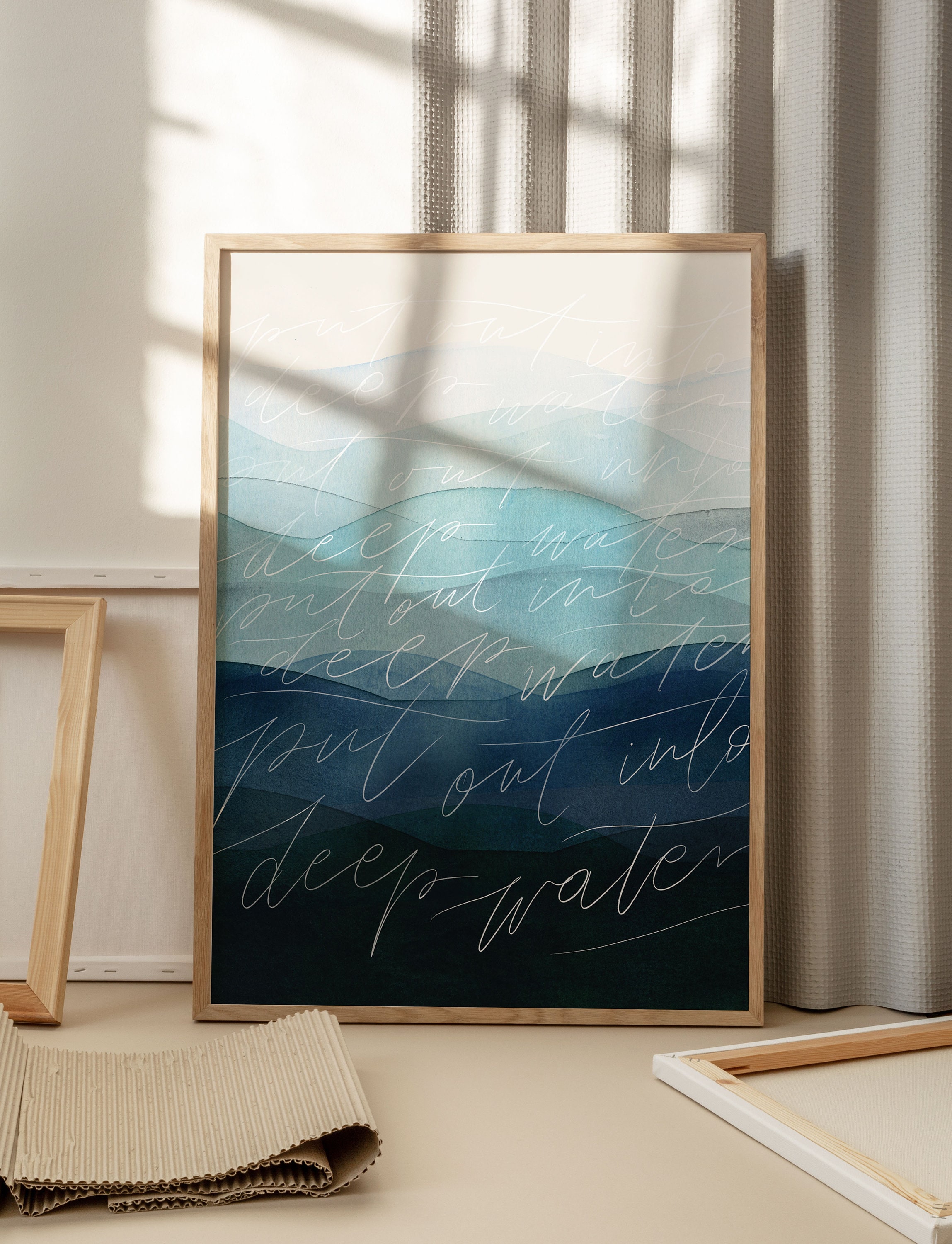Put Out Into Deep Water, Luke 5:4, Abstract Christian Home Decor ... Put Out Into Deep Water, Luke 5:4, Abstract Christian Home Decor ...