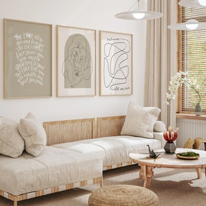 Set of 3 Modern Christian Posters, Warm Colour, Holy Family ...