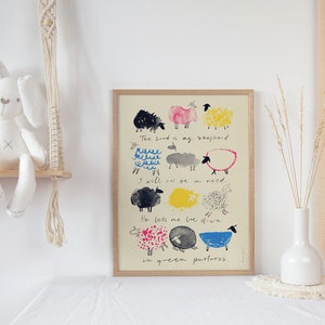 Psalm 23, Lord is My Shepherd Printable, Scripture Wall Art, Christian ...