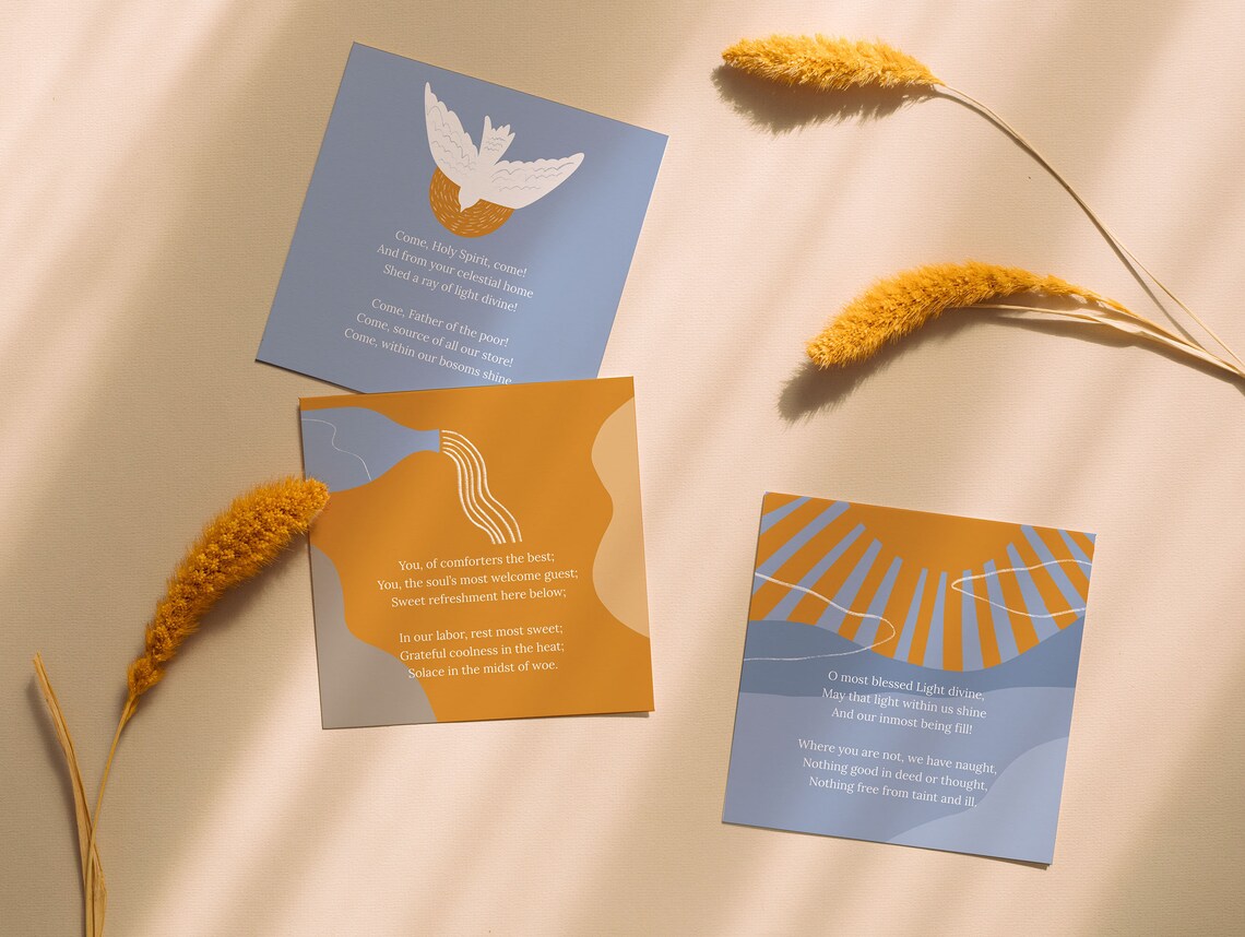 The Holy Spirit Prayer Printable, Sequence to the Holy Spirit, Set of 5 ...
