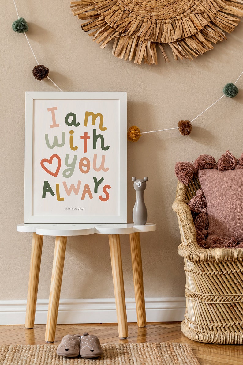 Matthew 28,20 Printable, INSTANT DOWNLOAD, Bible Verse, Christian ...