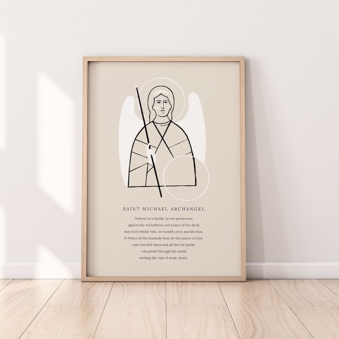 Saint Michael the Archangel Prayer Printable, Catholic Wall Art, St ...