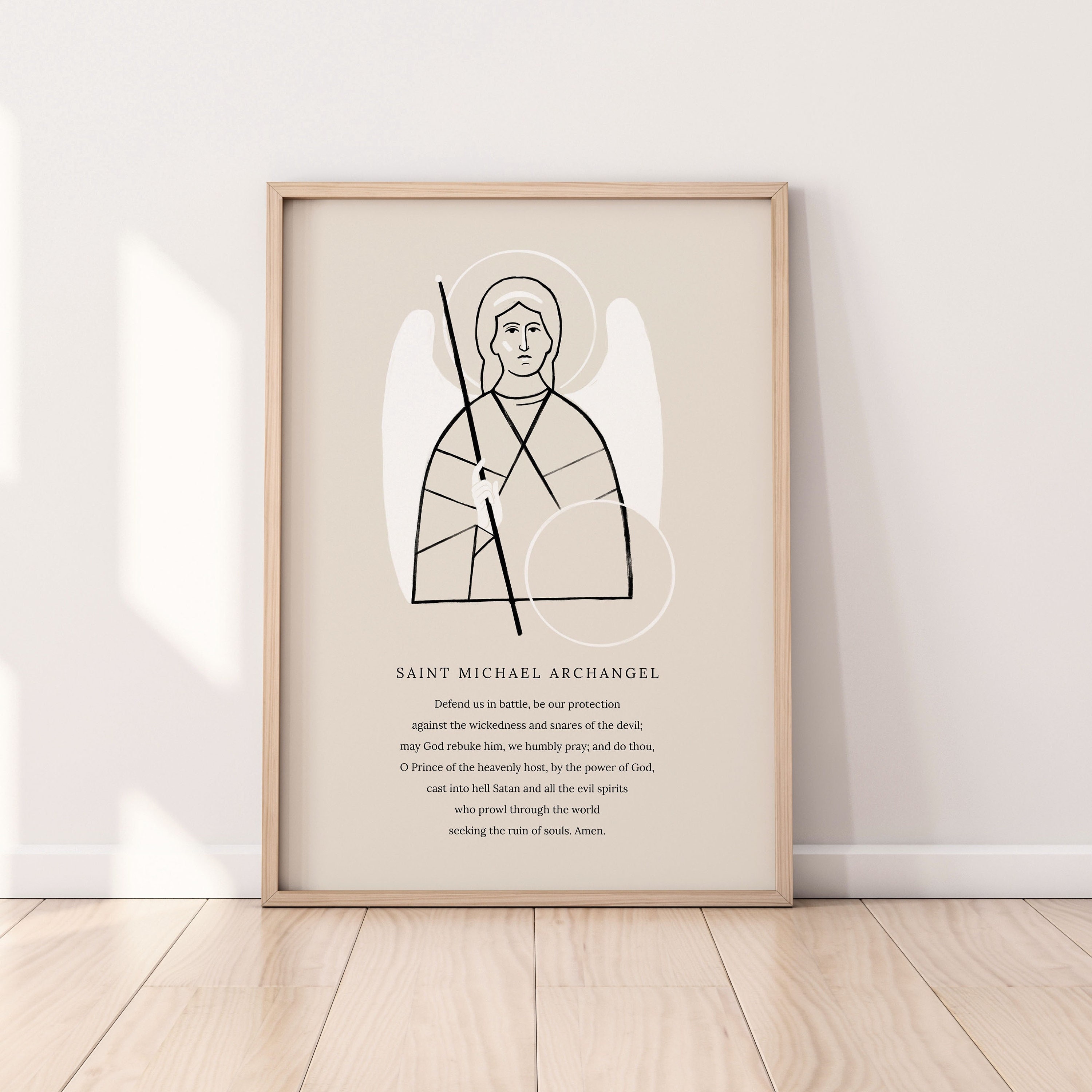 Saint Michael the Archangel Prayer Printable, Catholic Wall Art, St ...
